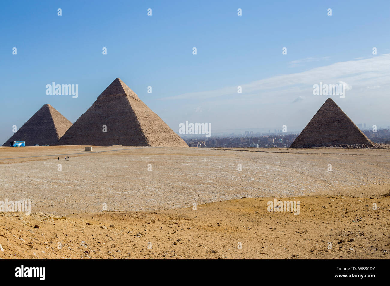 Three pyramids (from left to right) Khufu, Khafre and Menkuare in egypt ...