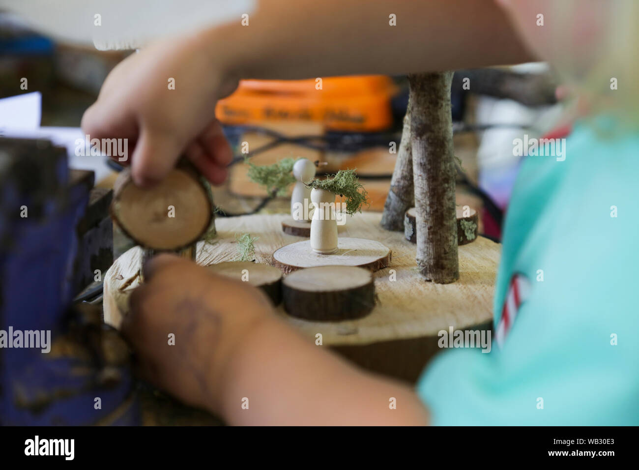Preschool children doing fun woodwork tasks using real tools. Real life ...