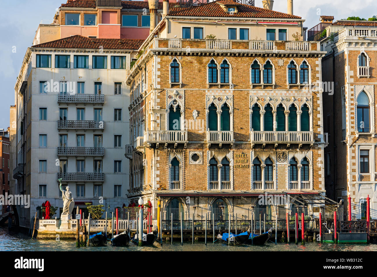 The Hotel Bauer Palazzo across the Grand Canal (Canal Grande), from the ...