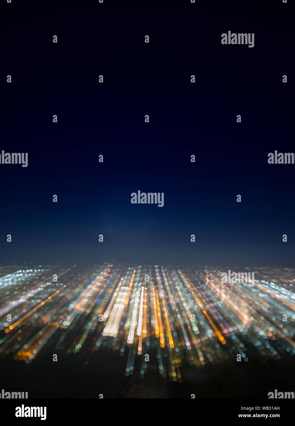 Abstract long exposure, experimental surreal photo, city and vehicle ...