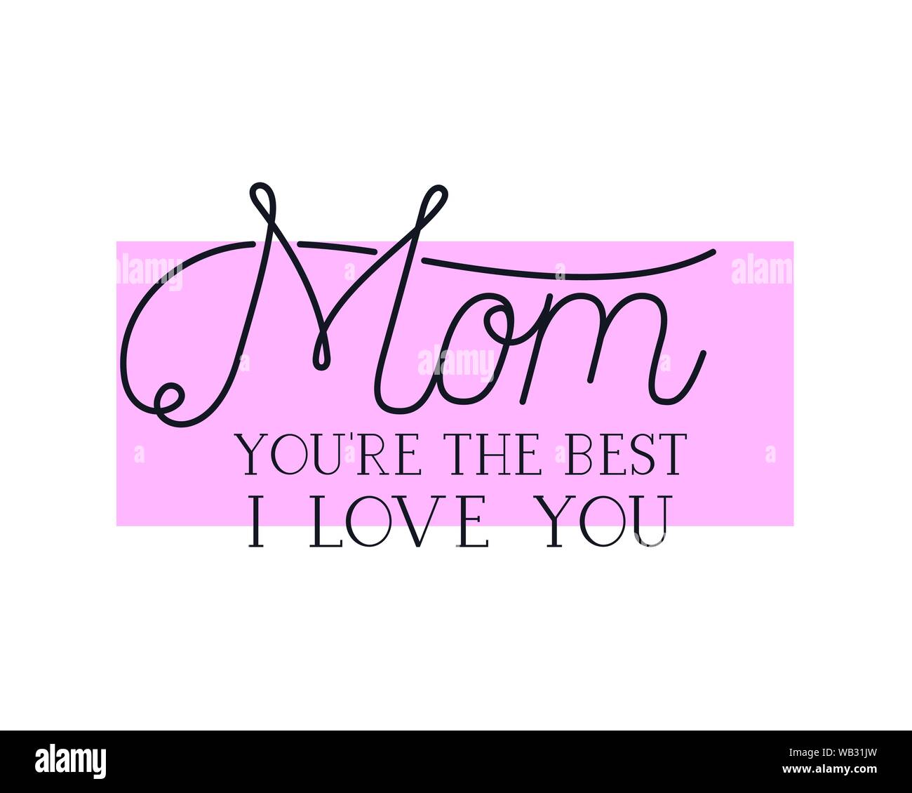 mom i love you label isolated icon Stock Vector Image & Art - Alamy
