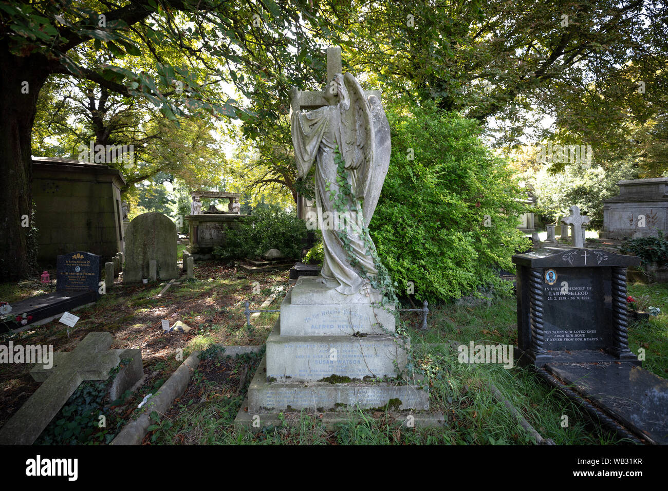 Kensal Green Cemetery in the area of the Royal Borough of Kensington ...