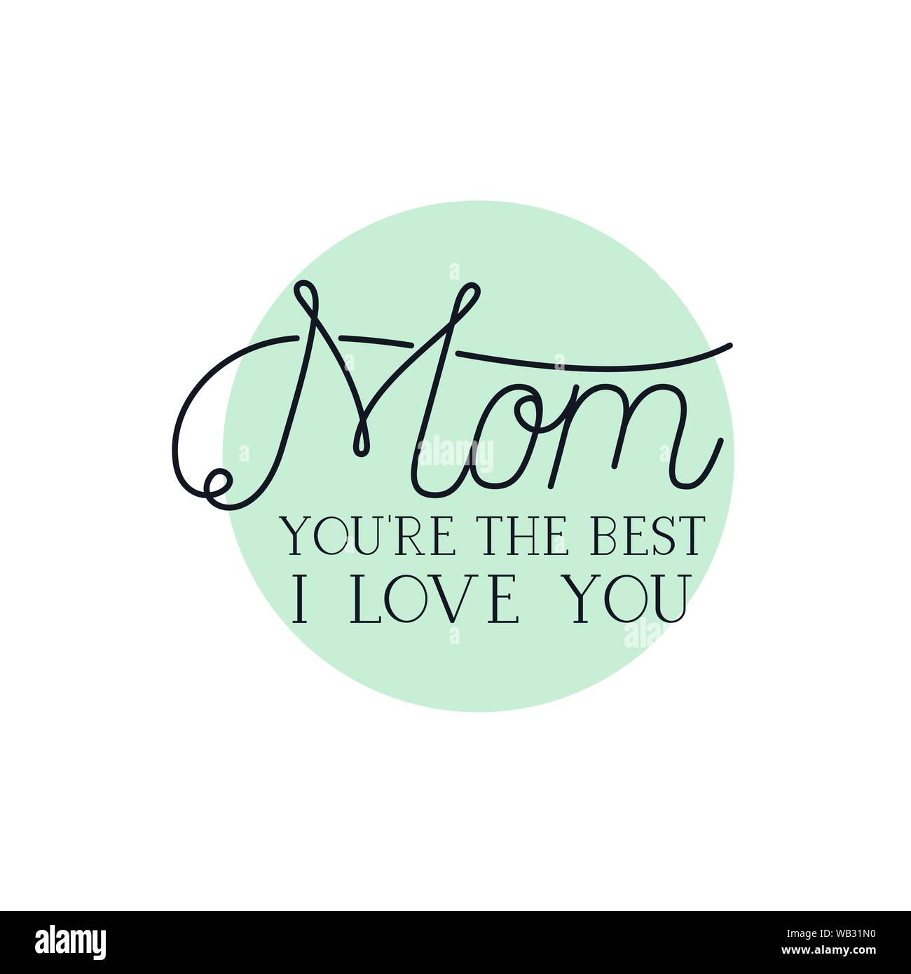 mom i love you label isolated icon Stock Vector Image & Art - Alamy