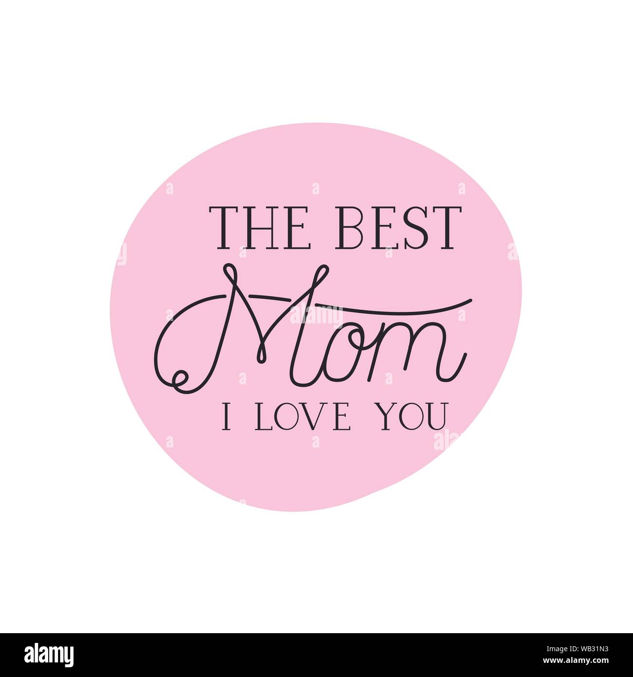mom i love you label isolated icon Stock Vector Image & Art - Alamy