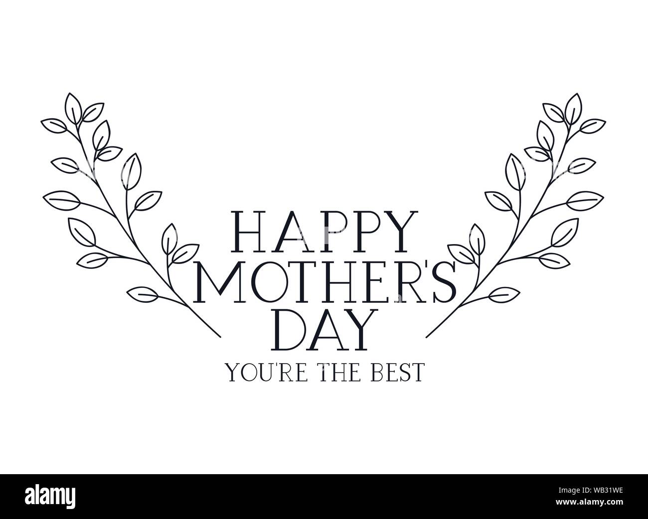 happy mothers day label icon Stock Vector Image & Art - Alamy