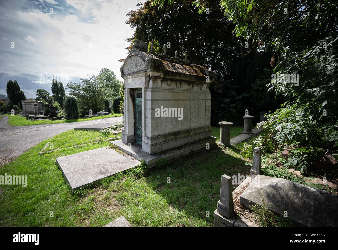 Kensal Green Cemetery in the area of the Royal Borough of Kensington ...
