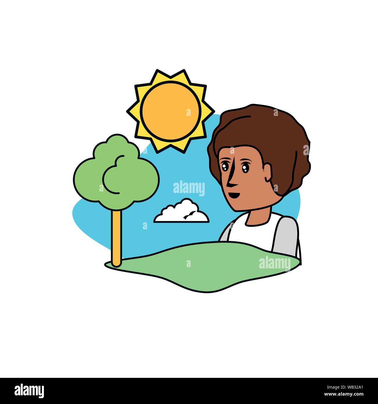 Avatar woman with tree design, Nature plant summer season environment ...