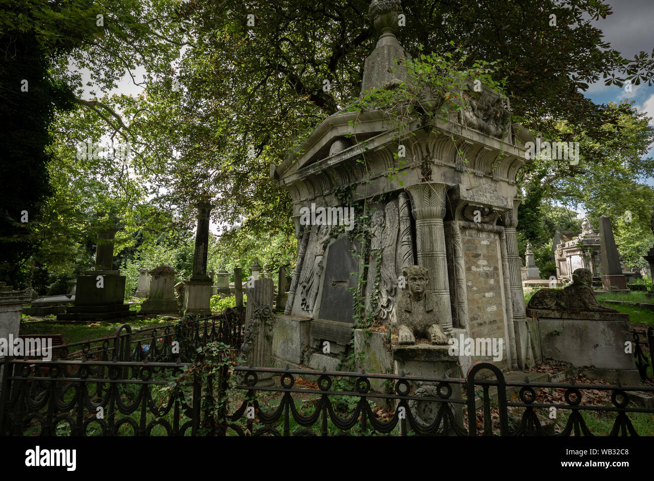 Kensal Green Cemetery in the area of the Royal Borough of Kensington ...