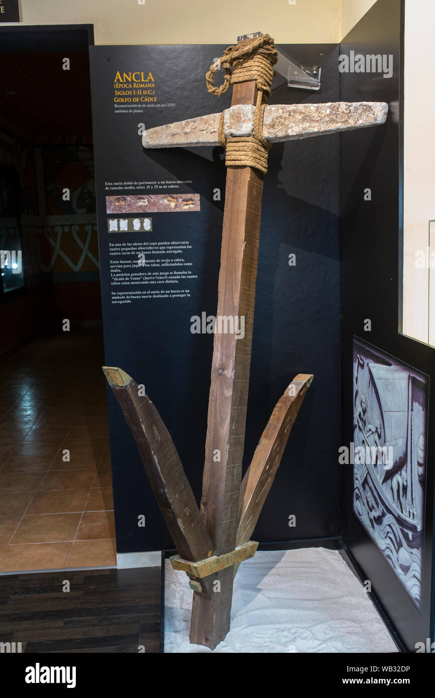 Cabra, Spain - May 19th, 2019: Roman anchor with original lead stock ...