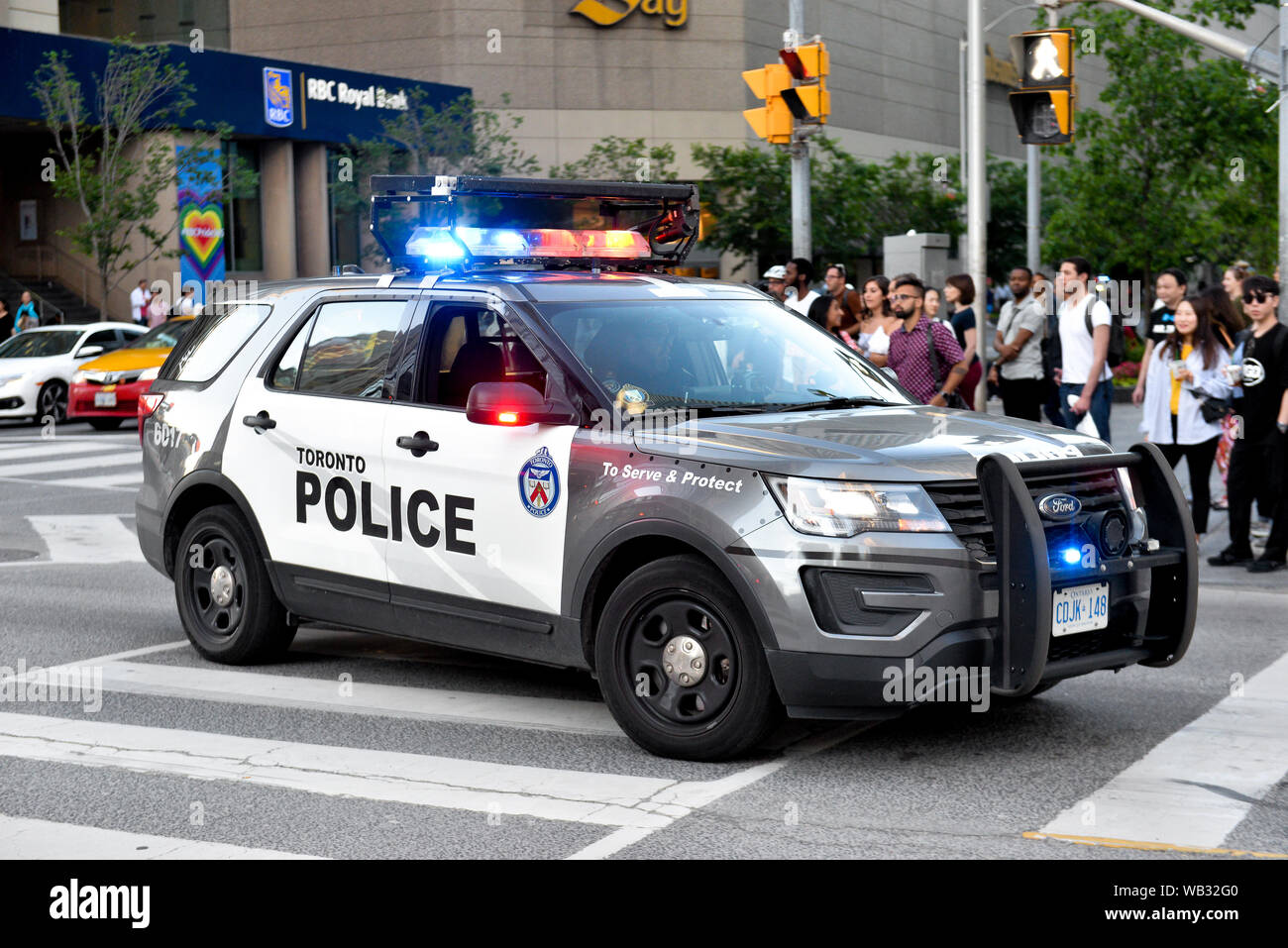 Toronto, ON, Canada - JUNE 21, 2019: Police car during the ...