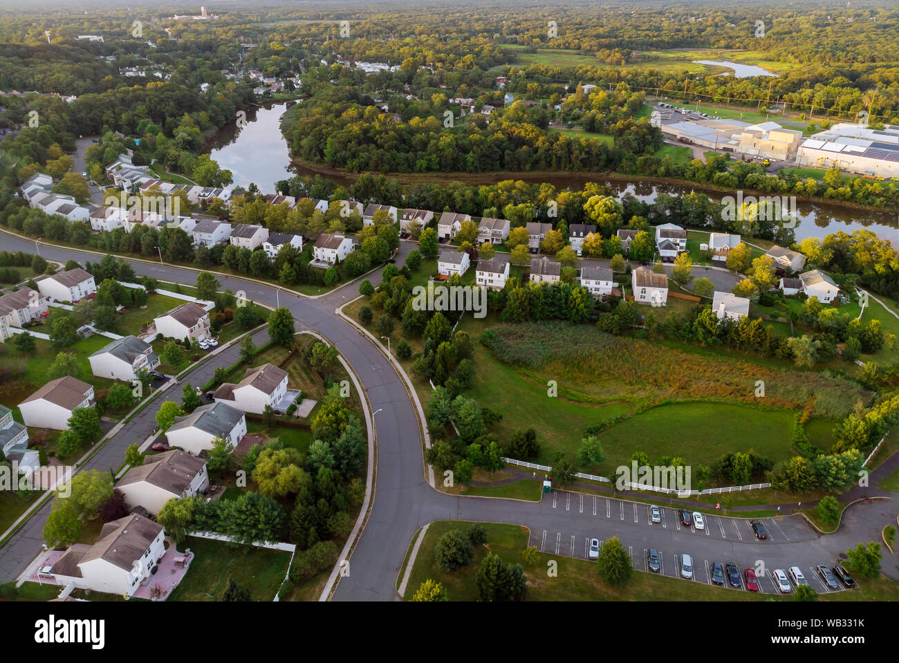 Wide panorama, aerial view with tall buildings, residential quarters ...