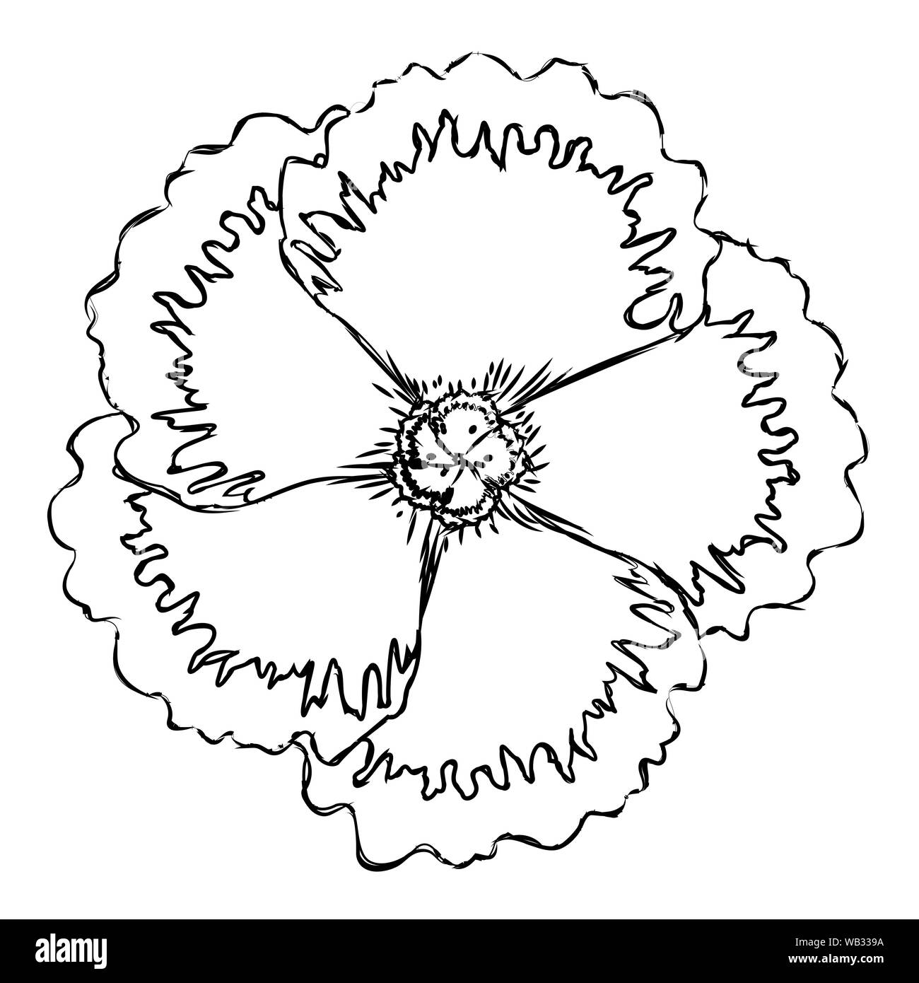 Abstract cute flower Stock Vector Image & Art - Alamy