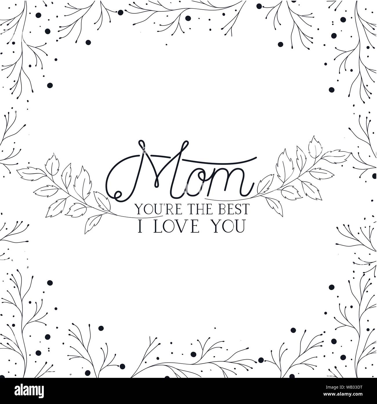 mom i love you label isolated icon Stock Vector Image & Art - Alamy
