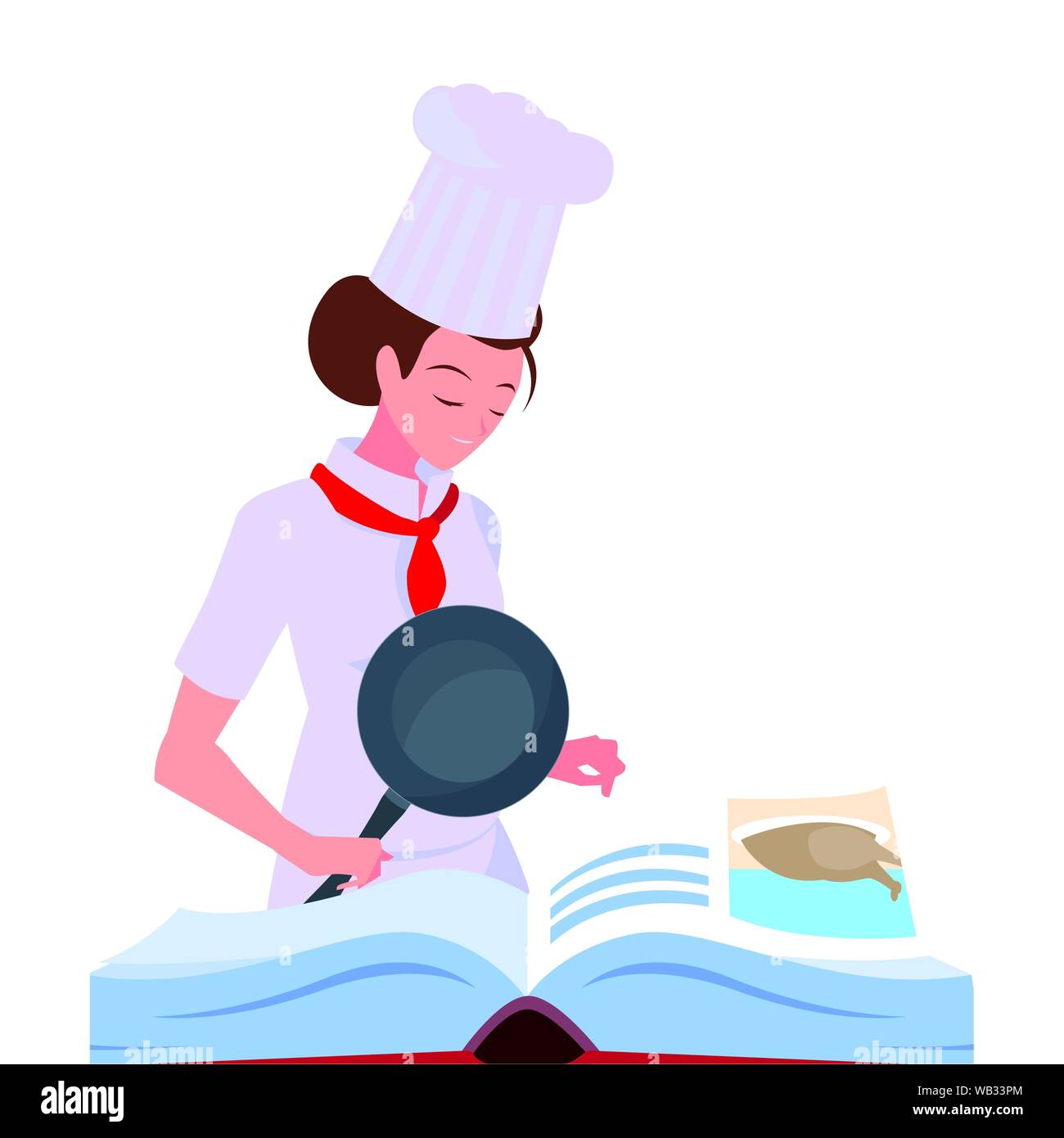 Woman Baking Vector