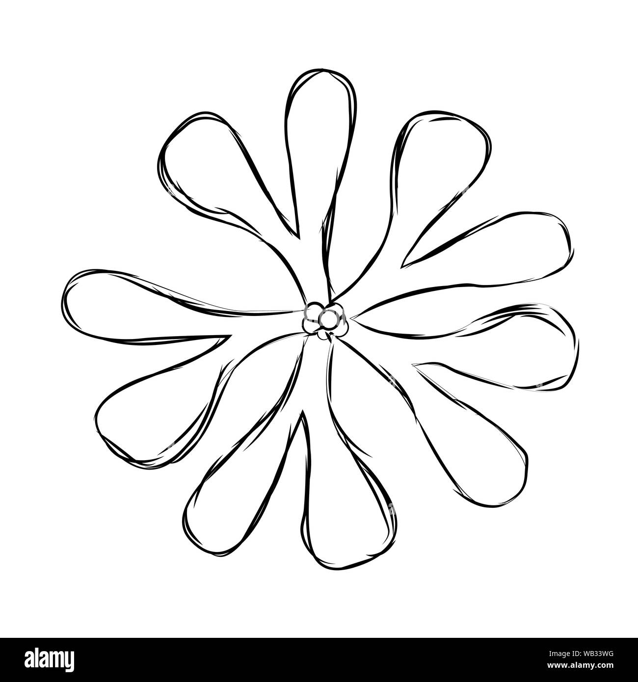 Abstract cute flower Stock Vector Image & Art - Alamy