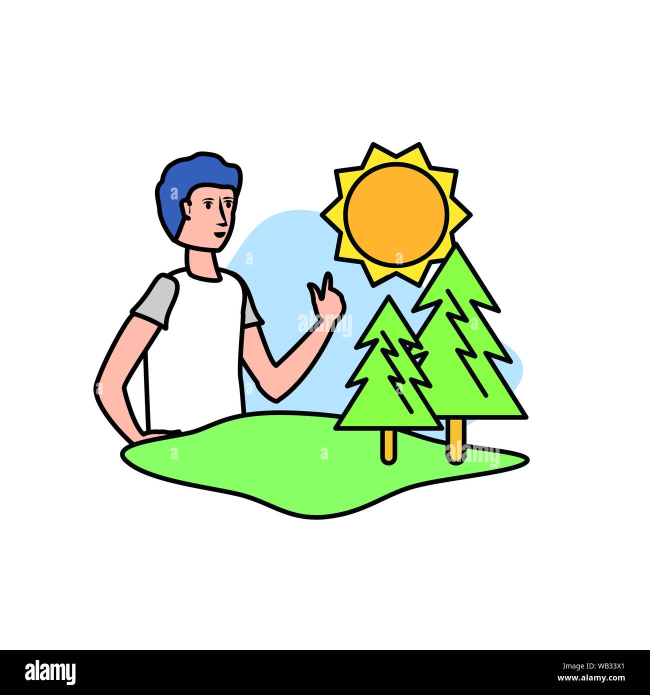 Avatar man with trees design, Nature plant summer season environment ...