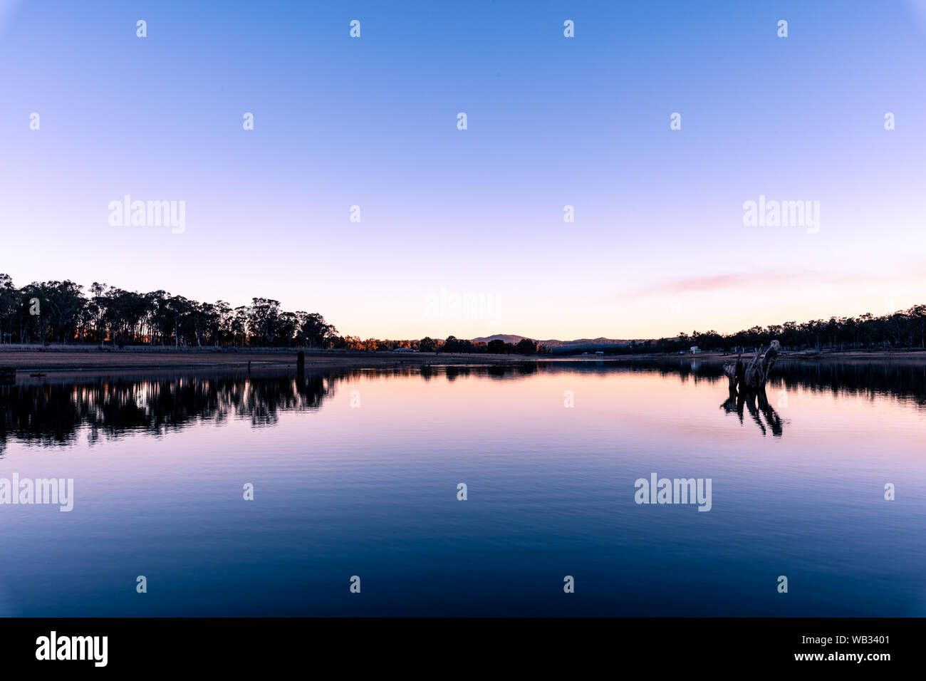 Sunset over Storm King Dam Stock Photo - Alamy