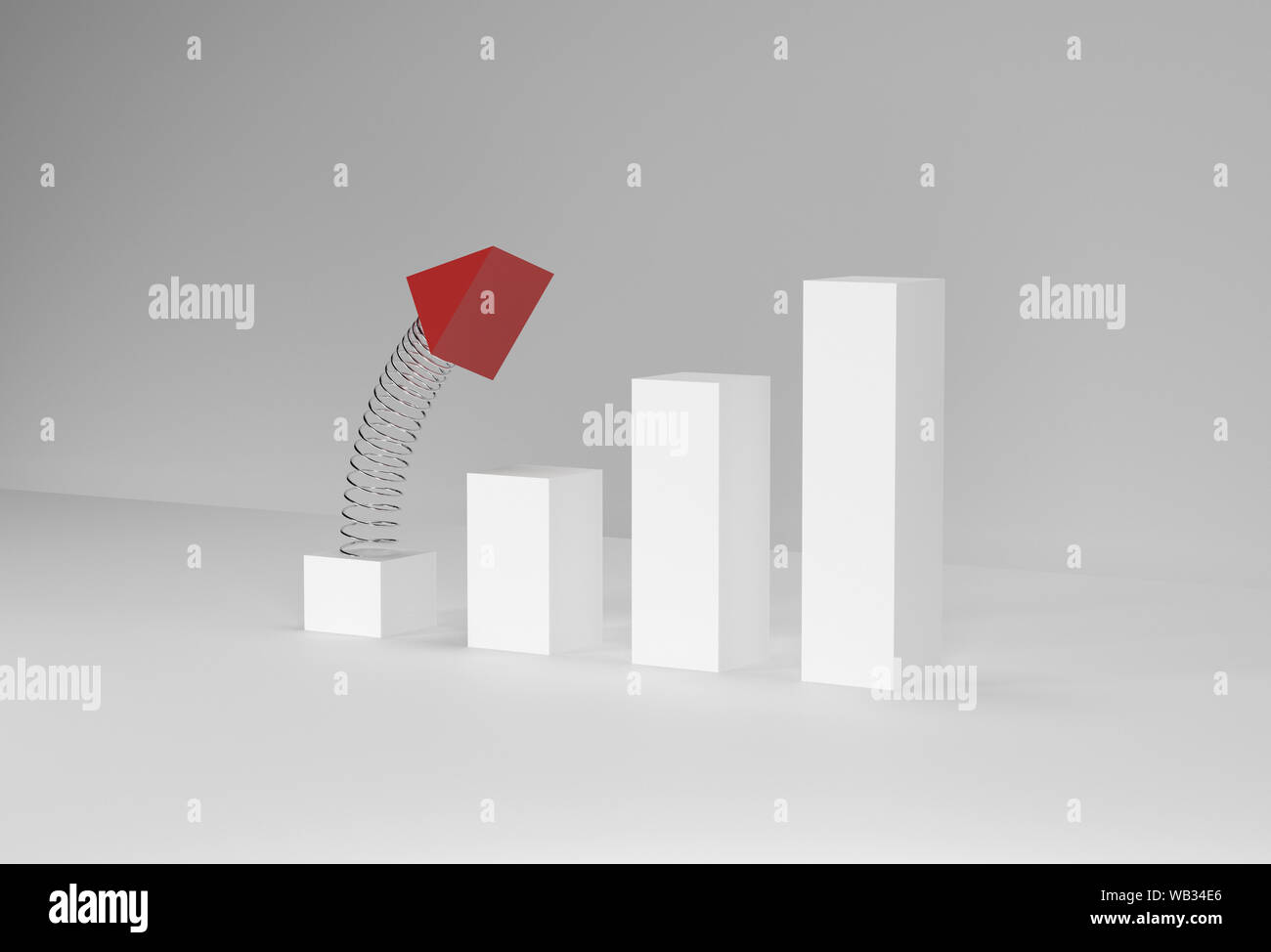 3D render illustration data graph Stock Photo - Alamy