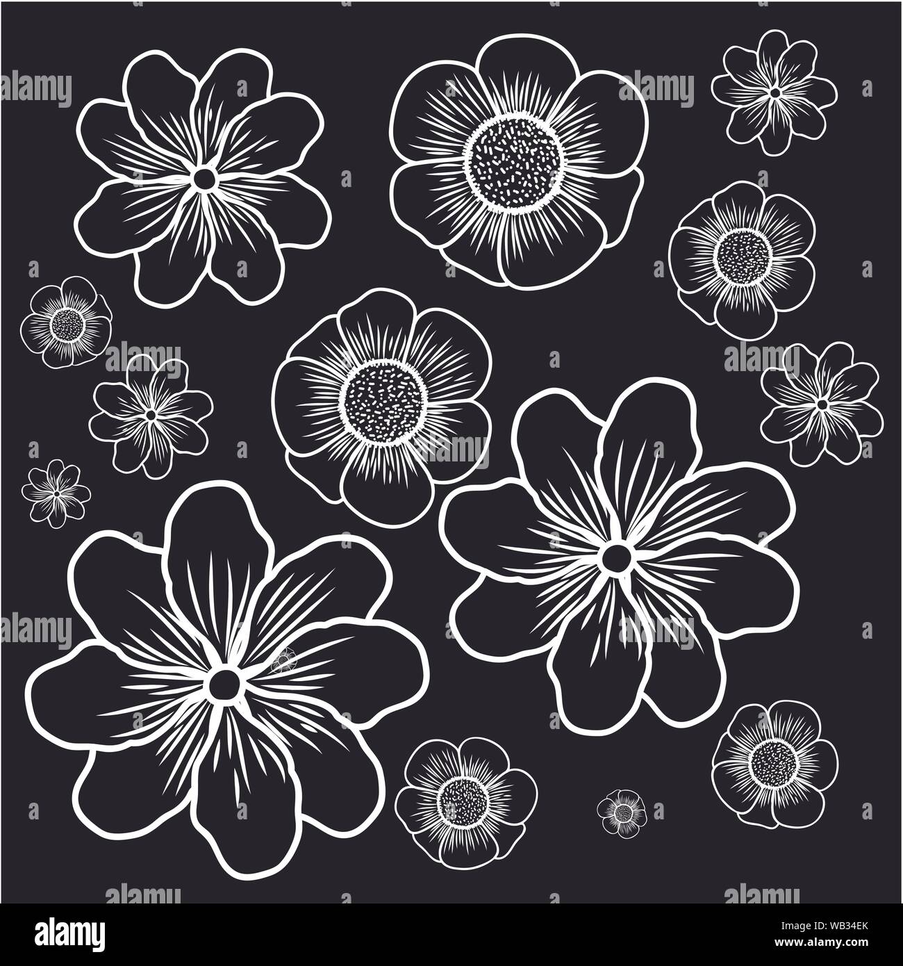 pattern of flowers isolated icon Stock Vector Image & Art - Alamy