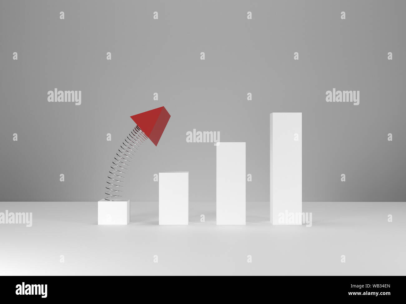 3D render illustration data graph Stock Photo - Alamy