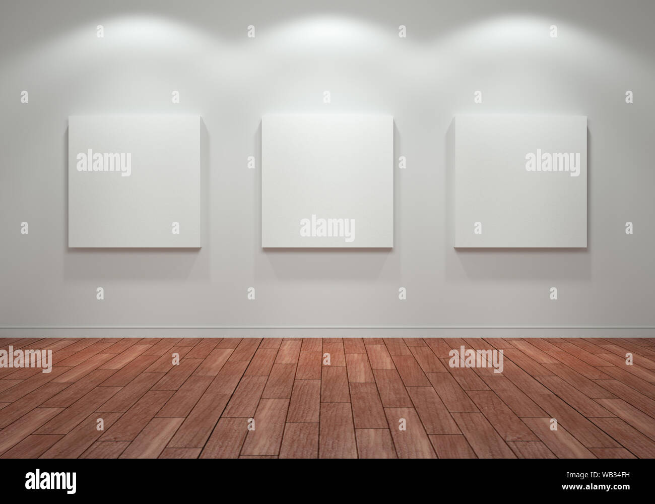 3D render illustration exhibition room Stock Photo - Alamy