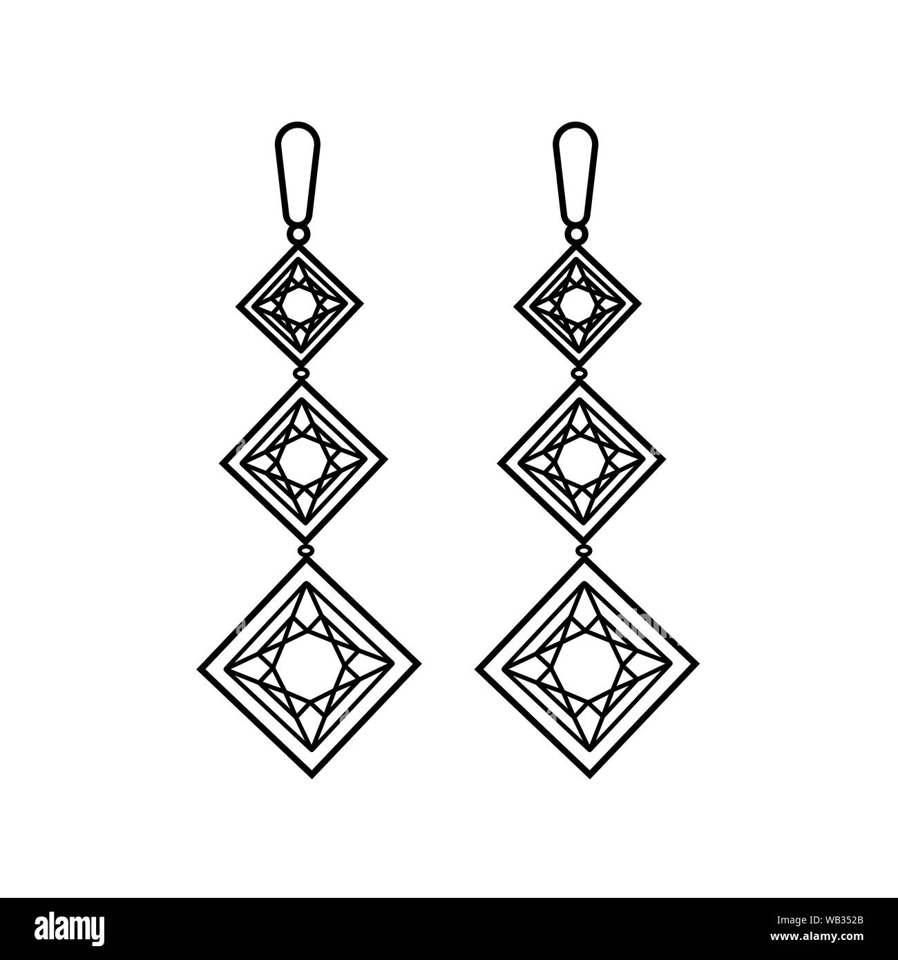 Jewelry outline vector hi-res stock photography and images - Alamy