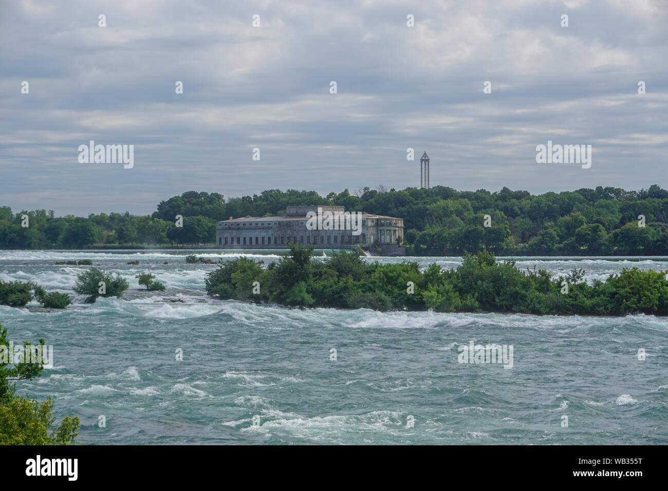 Niagara Falls, NY: The view from Prospect Point: The Niagara River, the ...