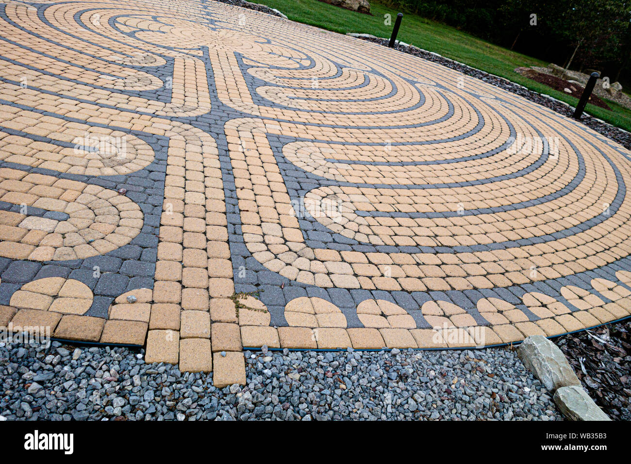 A Chartres Replica (medieval) style stone labyrinth located at the ...