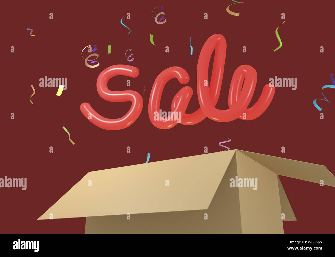 3D rendering illustration sale symbol Stock Photo - Alamy