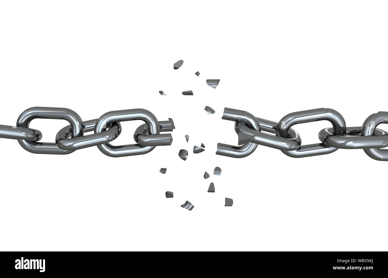 the iron chain is broken Stock Photo - Alamy