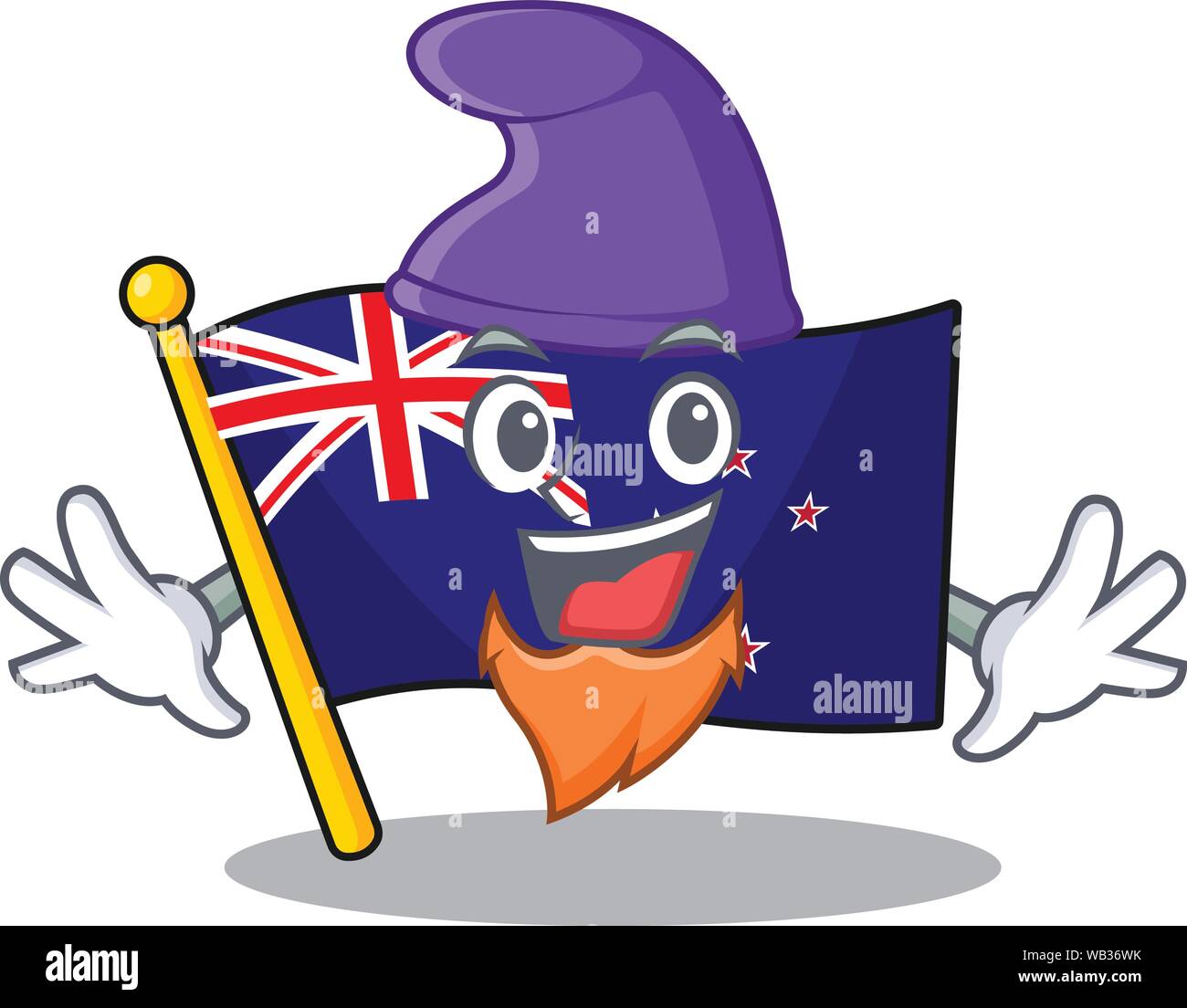 Elf flag new zealand on the mascot Stock Vector Image & Art - Alamy