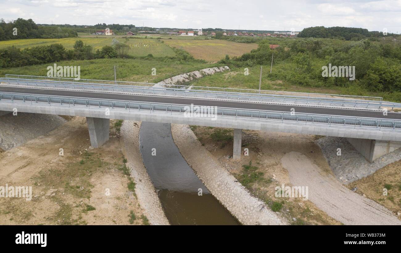 New recently built highway in Brcko district, Bosnia and Herzegovina ...