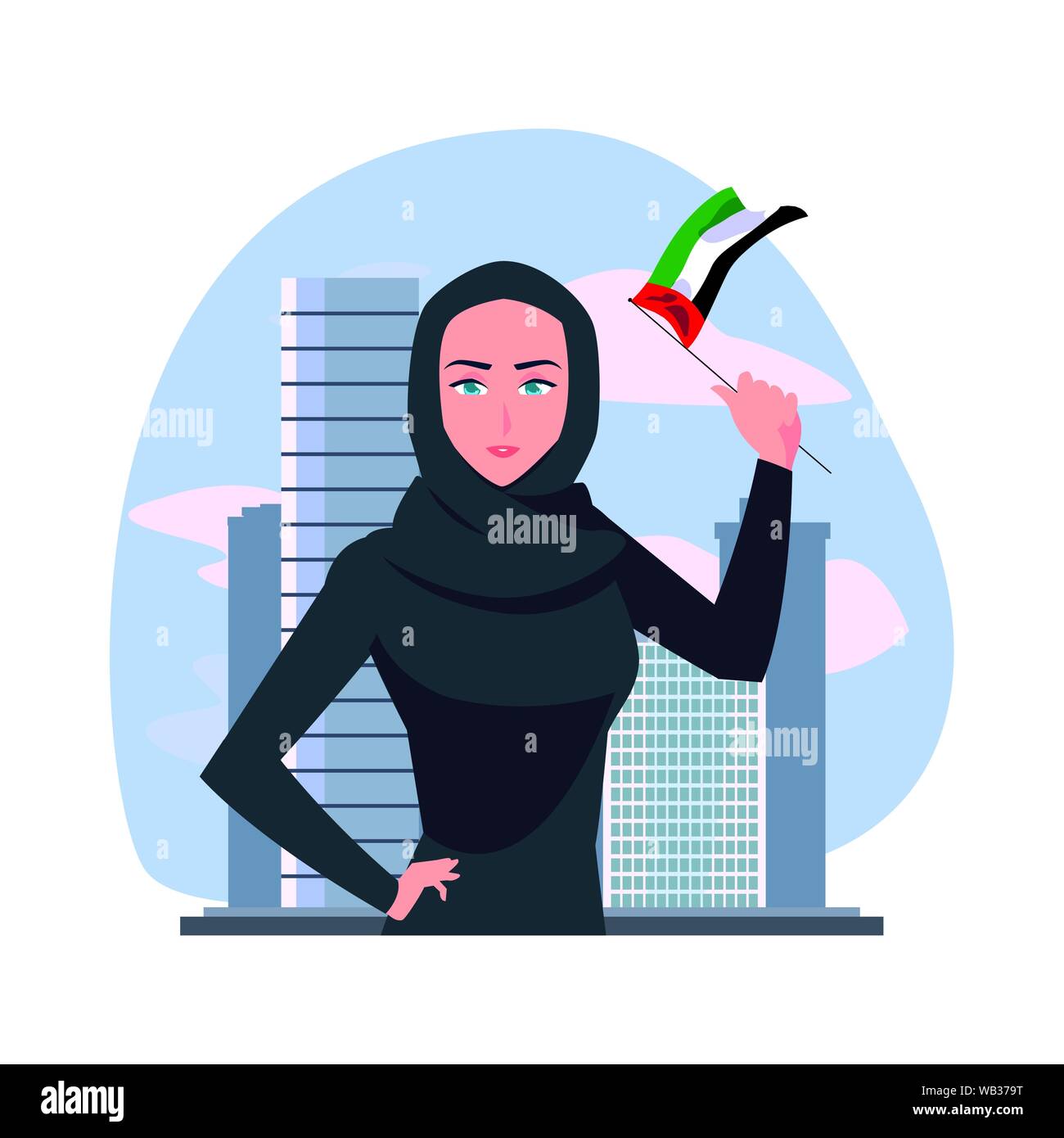 Emirati woman flag Cut Out Stock Images & Pictures - Alamy