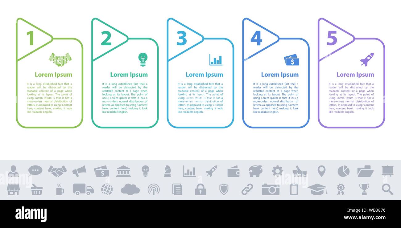 5 step infographic hi-res stock photography and images - Alamy