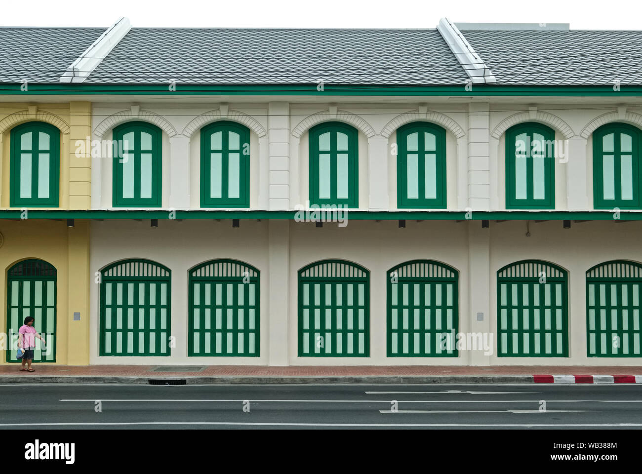 Partial view of BTS (underground) station Sam Yot in Bangkok, Thailand ...