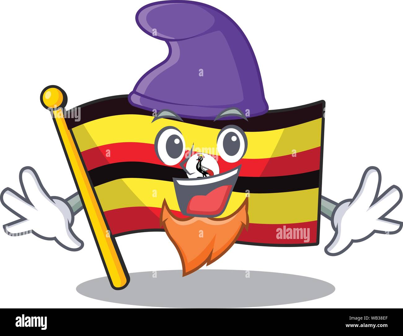 Elf flag uganda flew the character pole Stock Vector Image & Art - Alamy