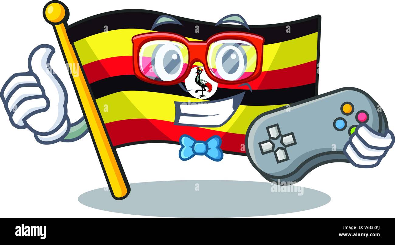 Gamer flag uganda isolated in the cartoon Stock Vector Image & Art - Alamy