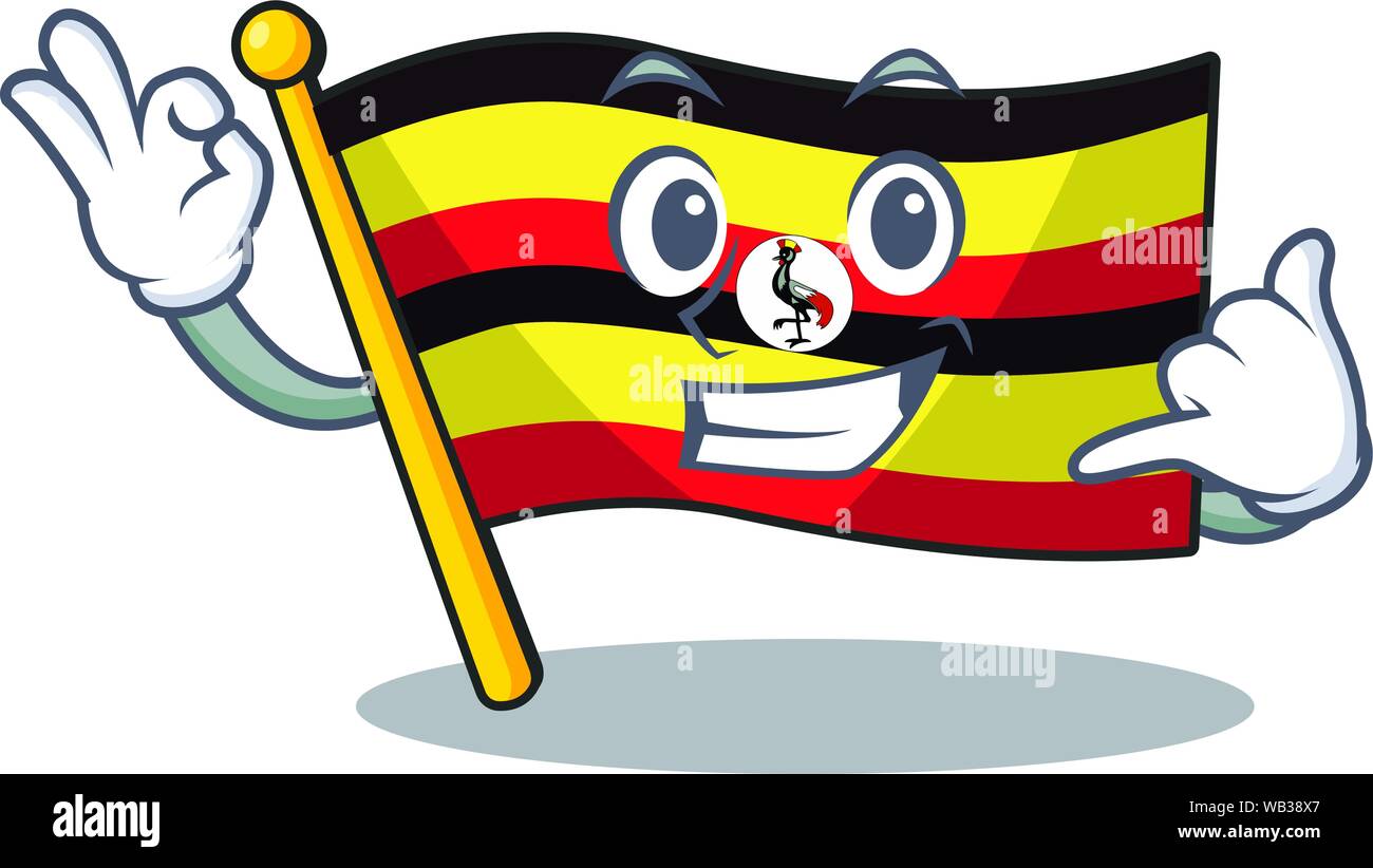 Call me uganda flag is kept cartoon drawer Stock Vector Image & Art - Alamy