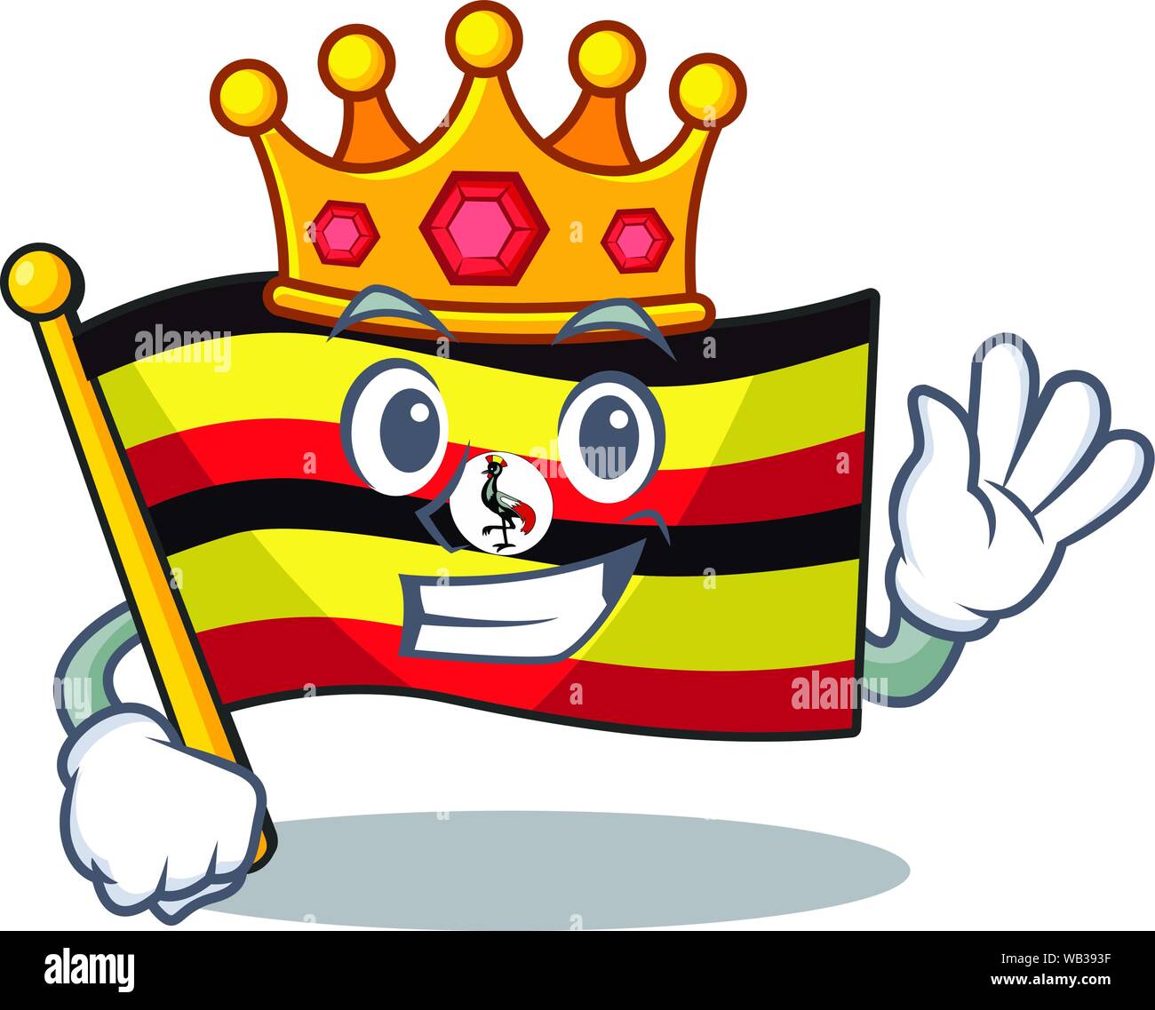 King uganda flag is kept cartoon drawer Stock Vector Image & Art - Alamy
