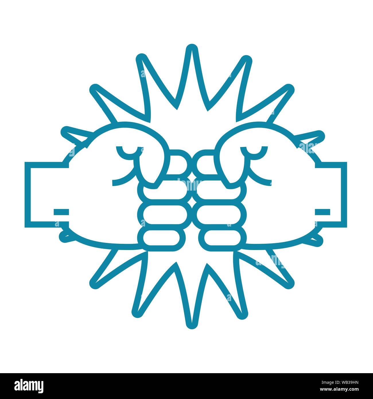 handshake hands fist flat design vector illustration Stock Vector Image ...