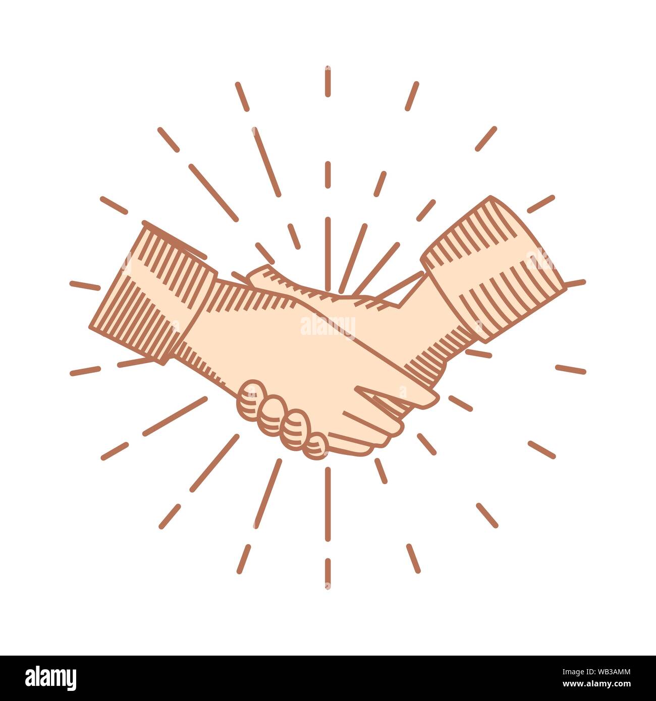 business handshake agree flat design vector illustration Stock Vector ...