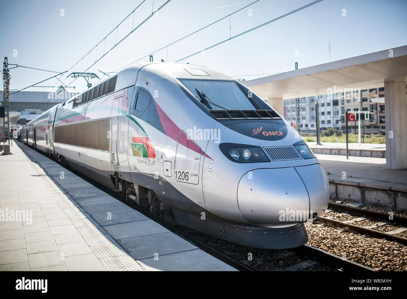 Casablanca, Morocco - March 15, 2019: High speed train "Al-Boraq" at ...