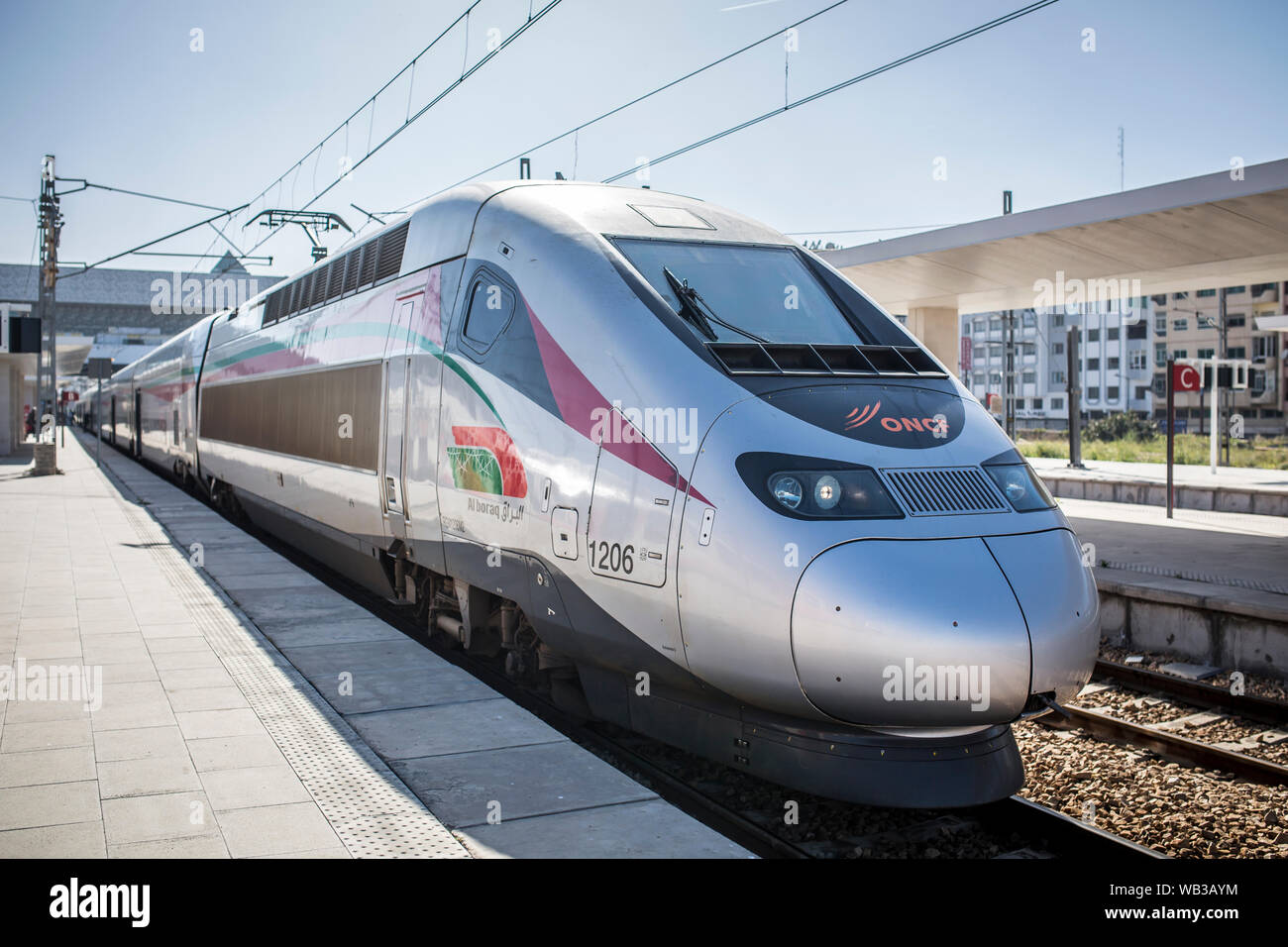 Casablanca, Morocco - March 15, 2019: High speed train "Al-Boraq" at ...