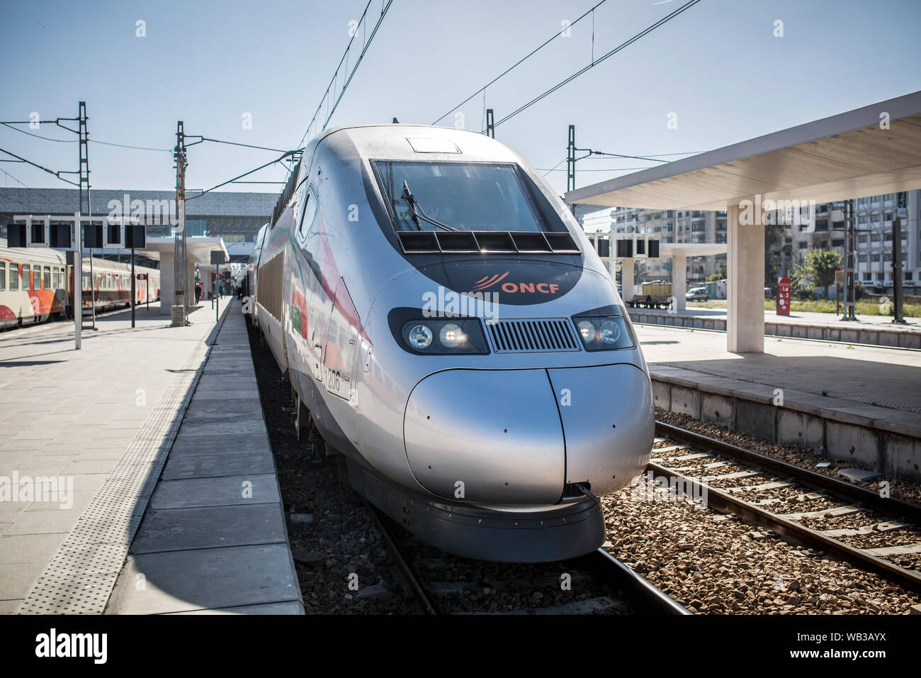 Casablanca, Morocco - March 15, 2019: High speed train "Al-Boraq" at ...