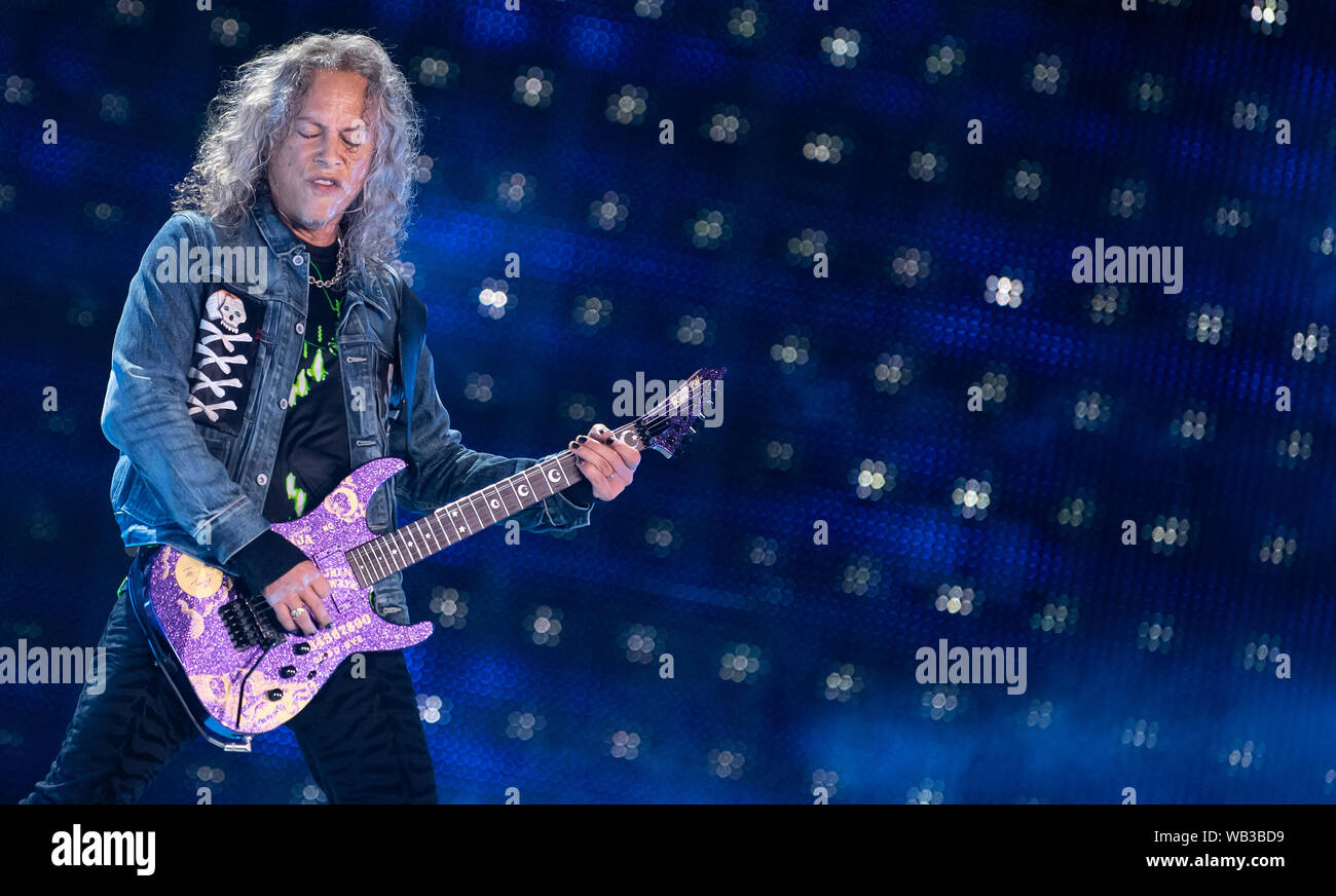 Munich, Germany. 23rd Aug, 2019. Kirk Hammett, guitarist of the US ...