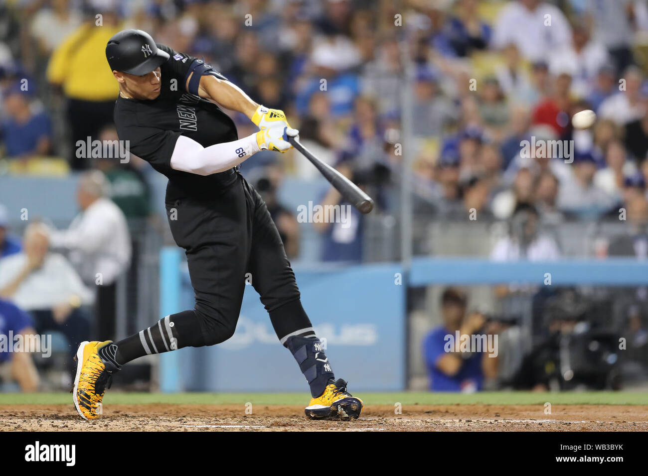Los Angeles, California, USA. August 23, 2019: New York Yankees right ...