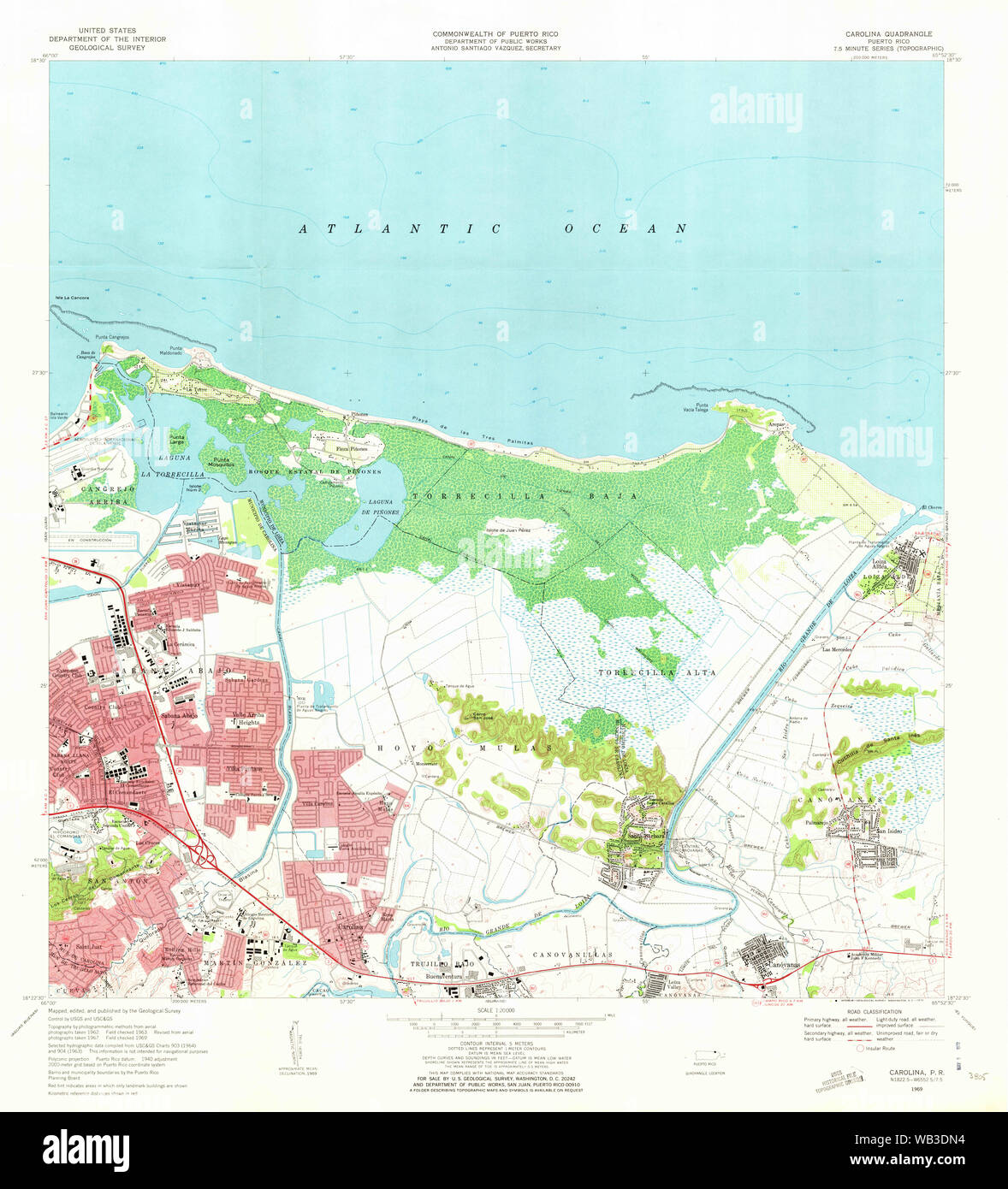 Carolina puerto rico map hi-res stock photography and images - Alamy