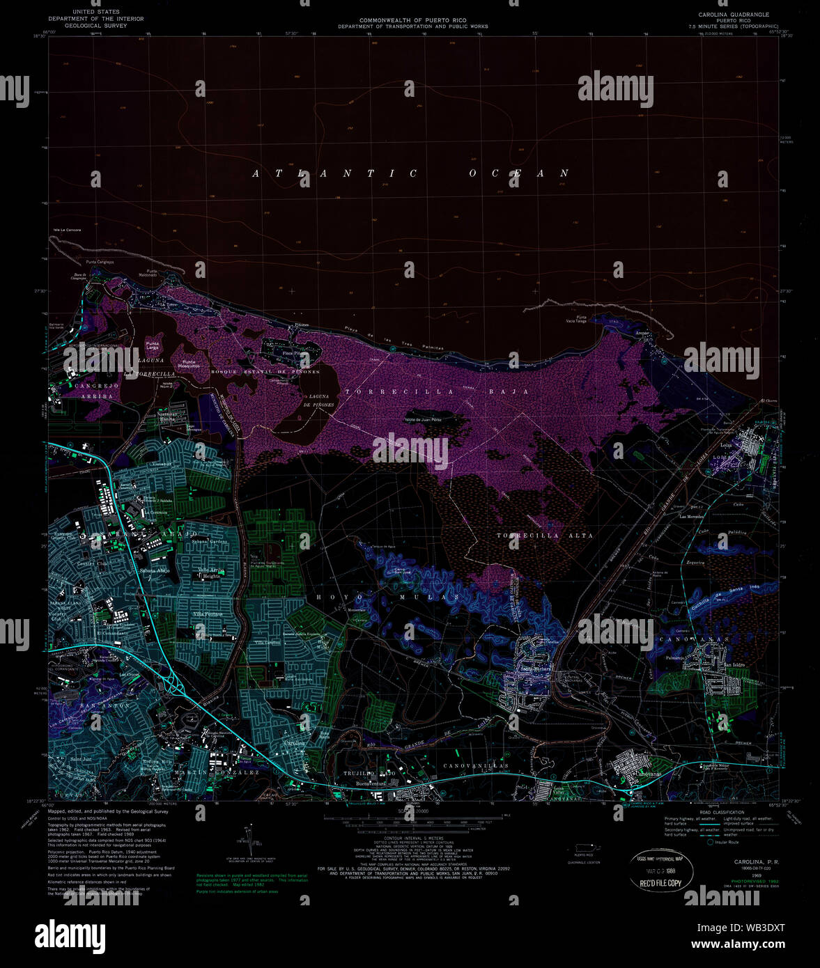 Carolina puerto rico map hi-res stock photography and images - Alamy