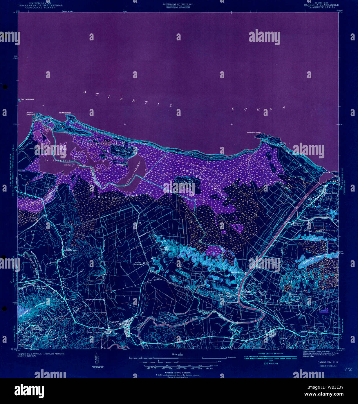 Carolina puerto rico map hi-res stock photography and images - Alamy