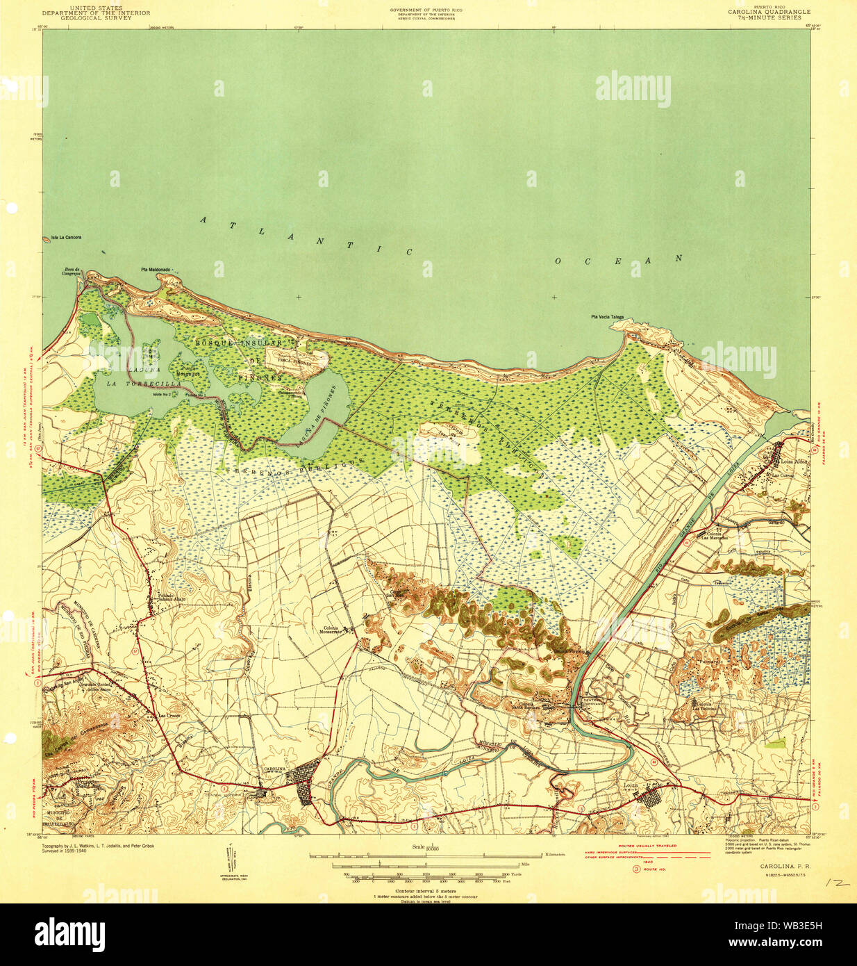 Carolina puerto rico map hi-res stock photography and images - Alamy